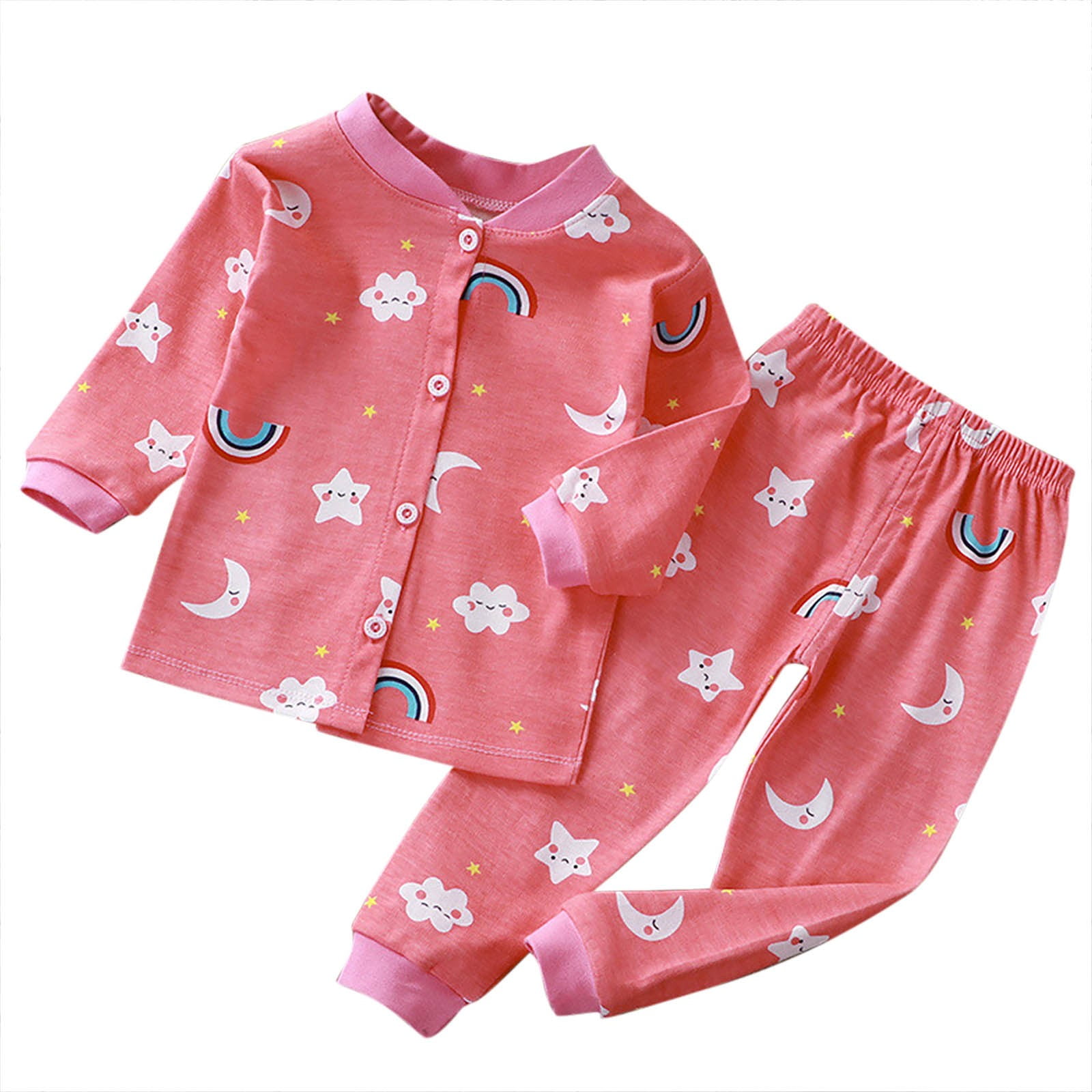 Girls Kids Thermal Set Waffle Girls Thermal Underwear Long Johns for ...