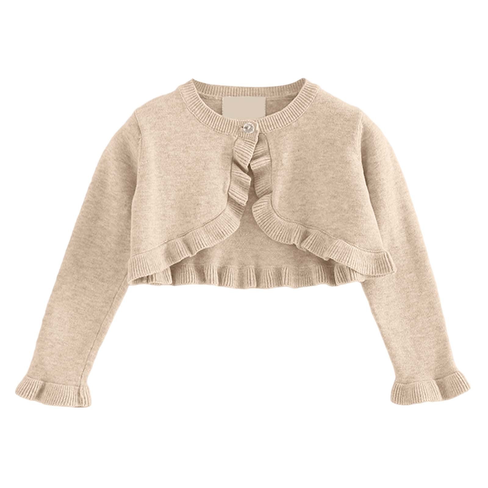 Girls Knit Cardigan Sweater Soft Lightweight Layering Piece Casual ...