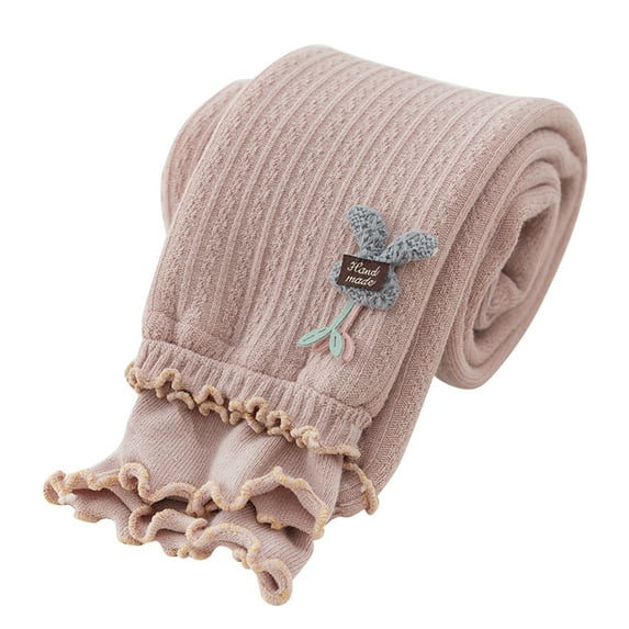 Girls Knitted Leggings Stretchy Basic Pantyhose For Toddler Kids Baby ...