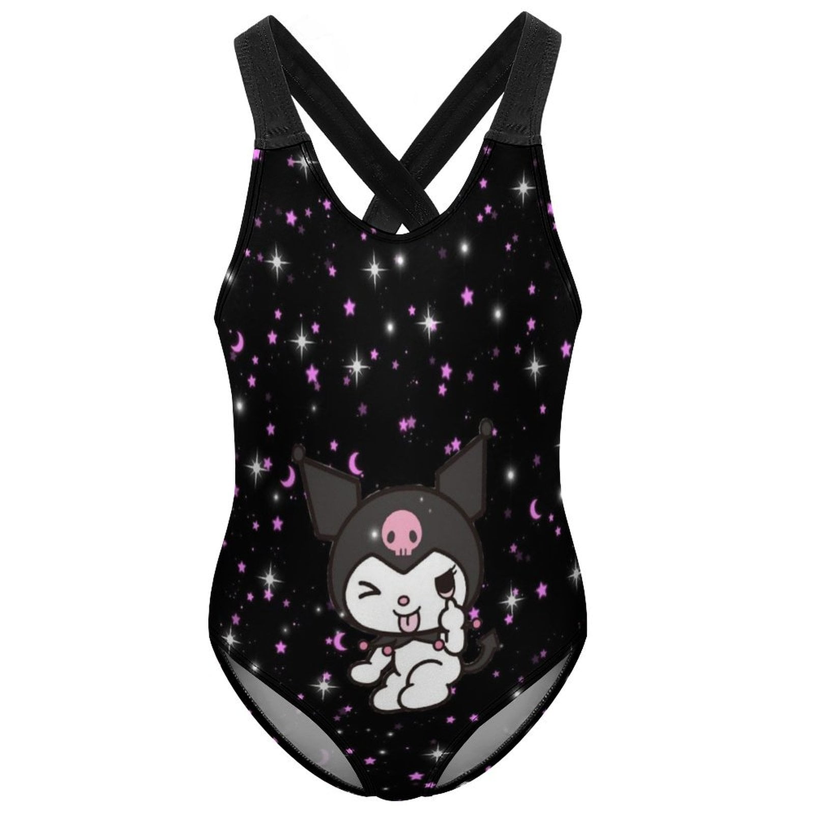Girls Kuromi One Piece Swimsuit Bathing Suit Beachwear 7107