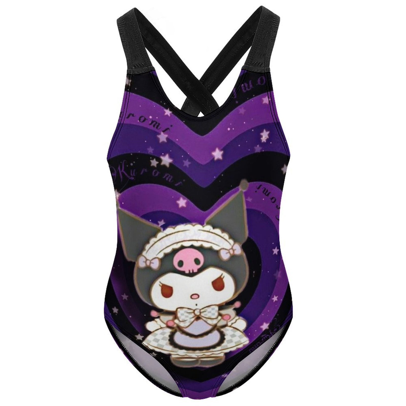 Girls Kuromi One Piece Swimsuit Bathing Suit Beachwear 1206