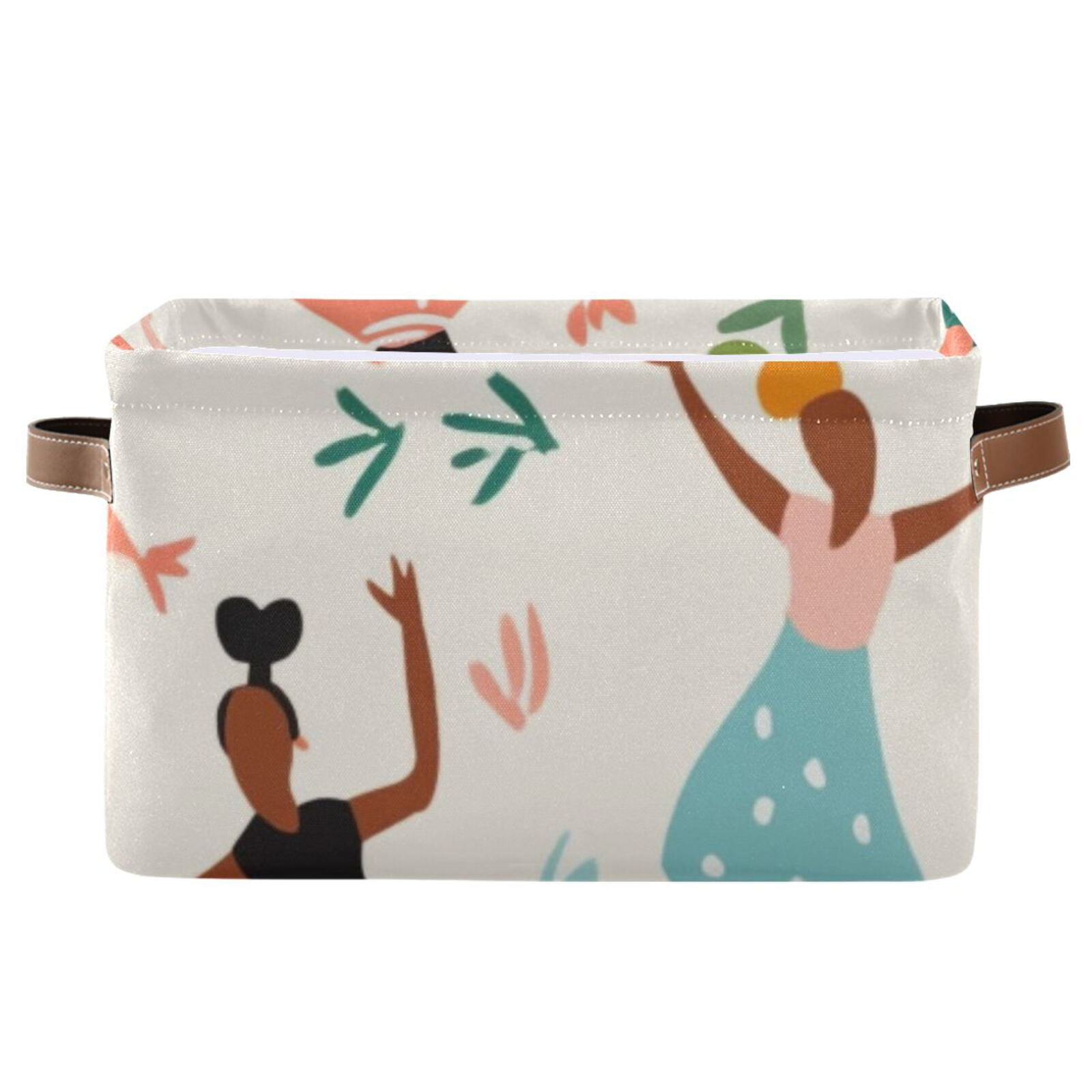 Girls Leaves Storage Bins Baskets With Handles Storage Box Clothes ...