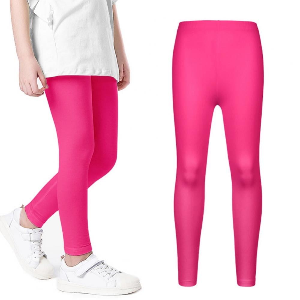 Girls Leggings Solid Soft Comfortable Pants for Girls in 3-9 Years ...