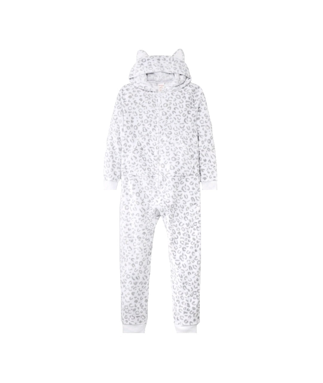 Girls' Leopard Long Sleeve Union Suit Pajamas - Medium - Walmart.com