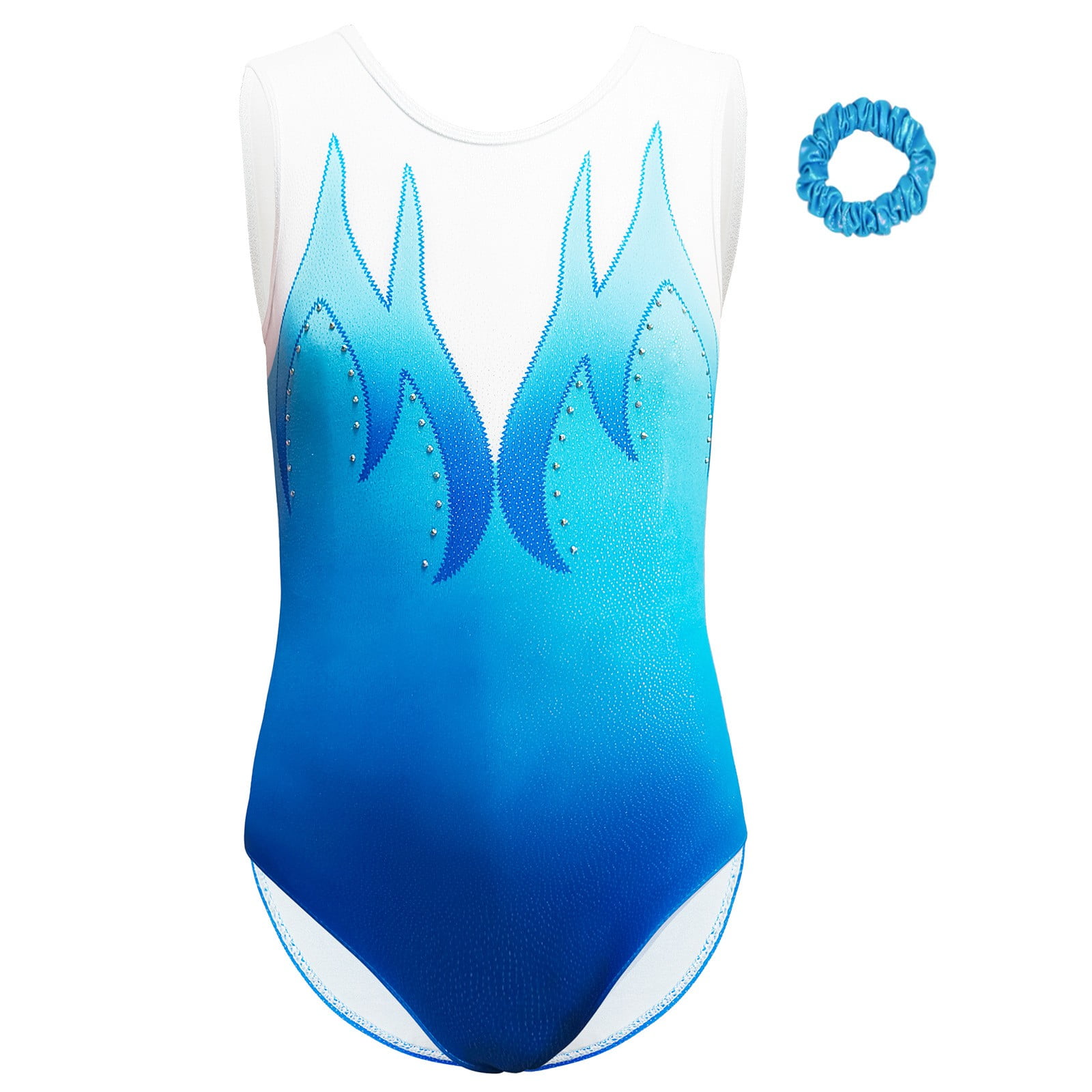 Girls Leotards Gymnastics One-Piece Sparkle Dancing Athletic Biketards ...