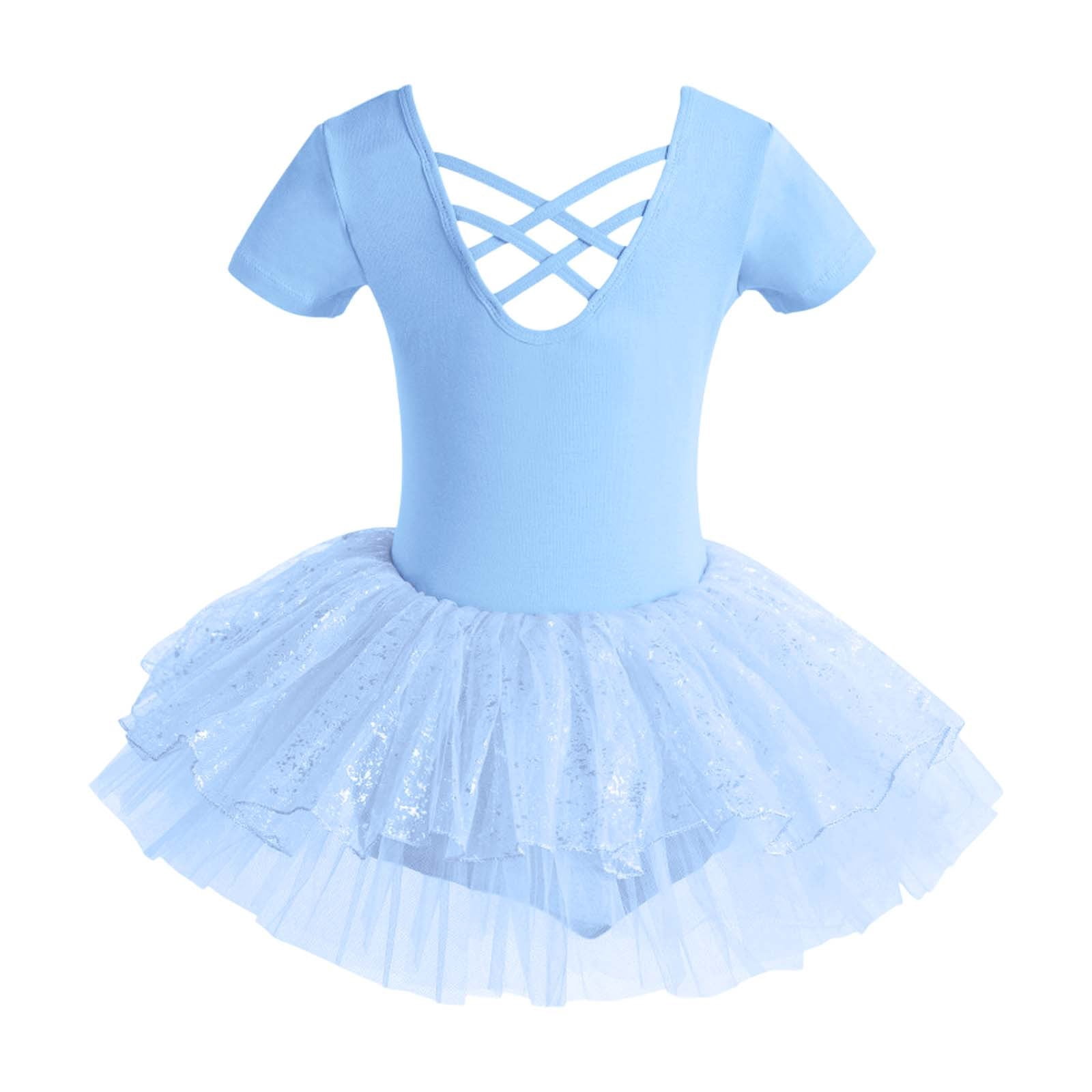 Girls Leotards for Gymnastics Ballerina Jazz Dance Bodysuit Stretchy ...