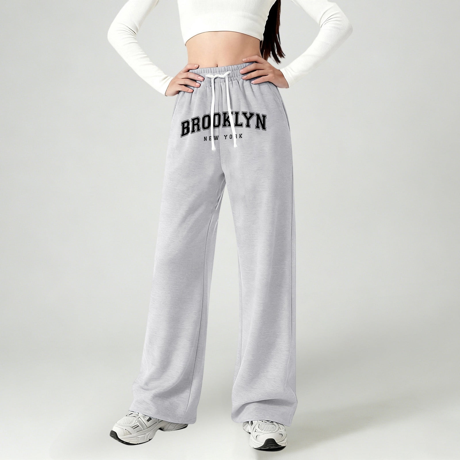 Girls Letter Print Wide-Leg Pants (4-16 Years) – Fashion Casual Loose ...