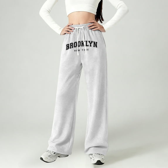 Girls Letter Print Wide-Leg Pants (4-16 Years) – Fashion Casual Loose ...