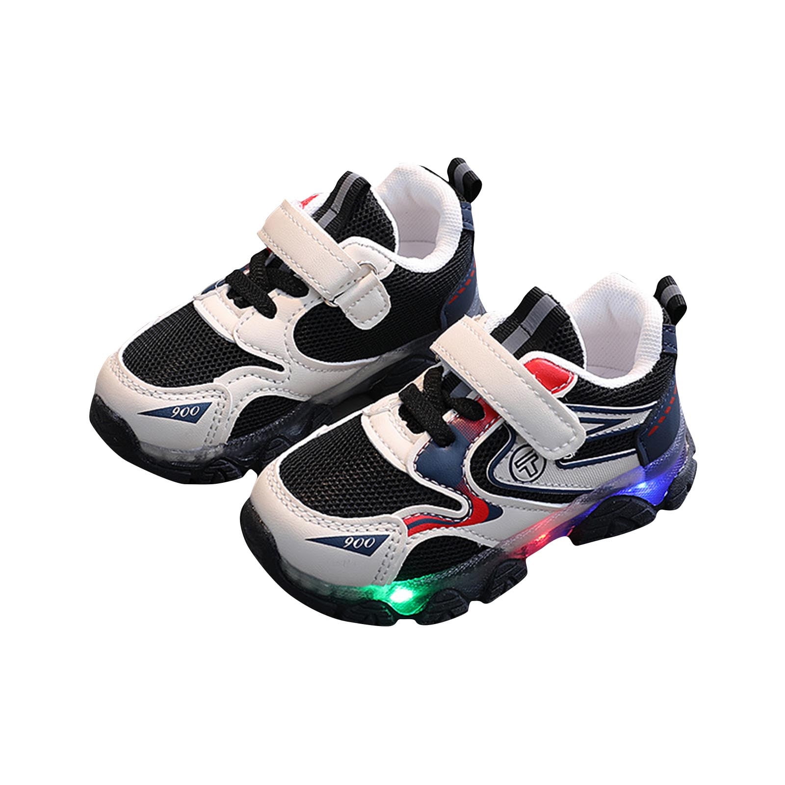 Girls' Light-Up School Shoes, Sparkly Bow Princess Sneakers for Casual ...