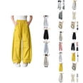Girls' Lightweight Cargo Pants For Girls Loose Wide Leg Harem Style ...