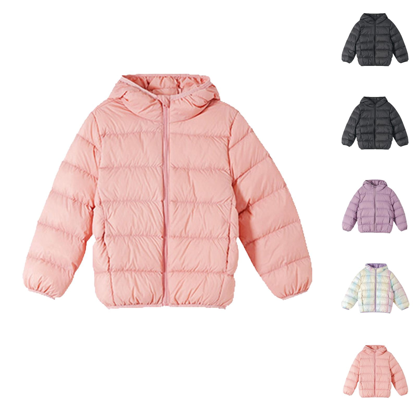 Girls Lightweight Down Jacket Packable Hooded Puffer Coat for Toddlers ...