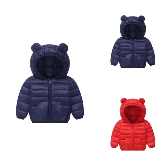 Girls' Lightweight Down Jacket with Hood, Winter Warm Windproof Puffer ...