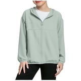 Girls Lightweight Jacket Hooded Windbreaker, UPF 50+ Sun Protection ...