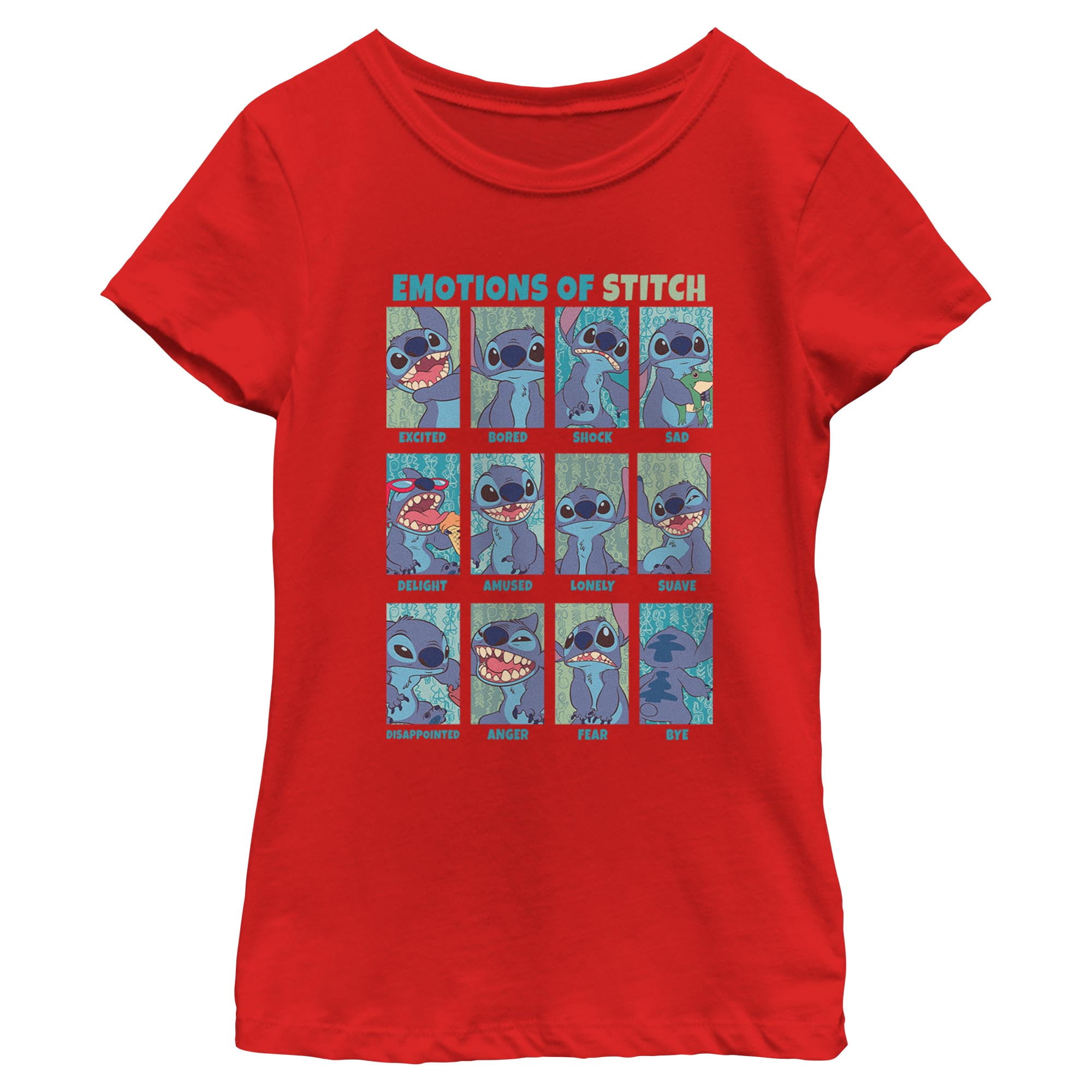 Girls Lilo & Stitch Emotions of 626 T Shirt - Walmart.com