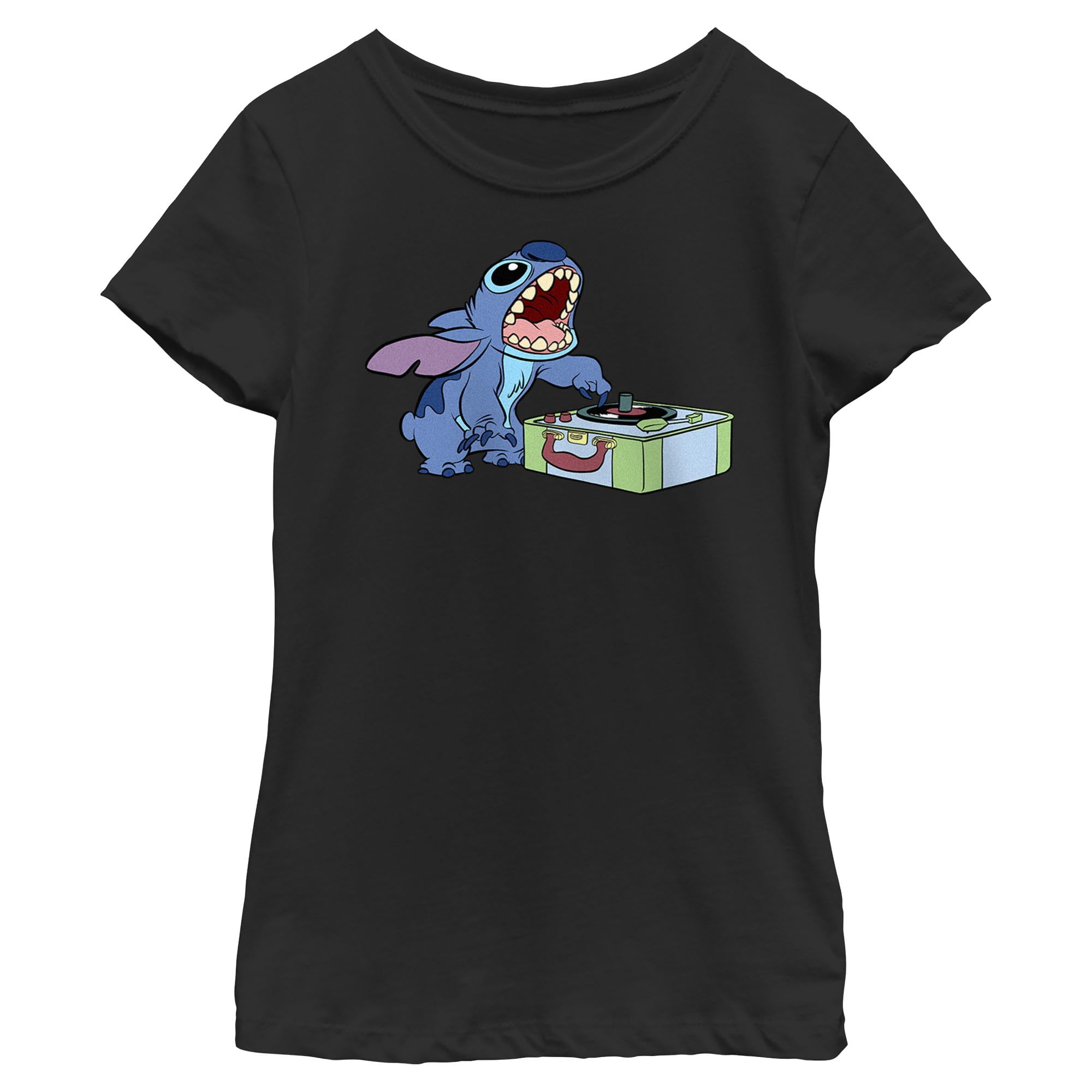 Girls Lilo & Stitch Record Scratch T Shirt - Walmart.com