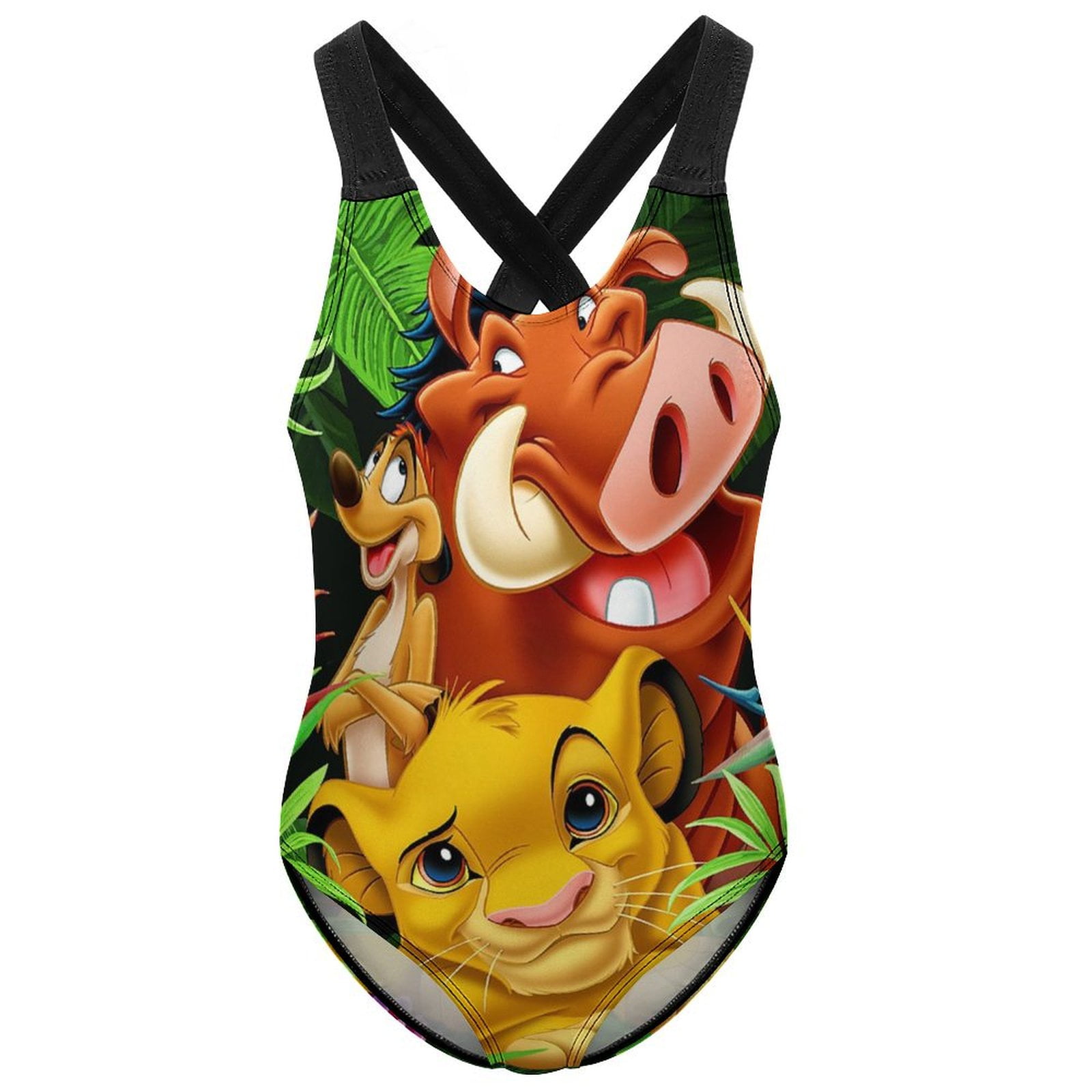 Girls Lion Kin Swimsuit One Piece Bathing Suit for Girls Swimwear ...