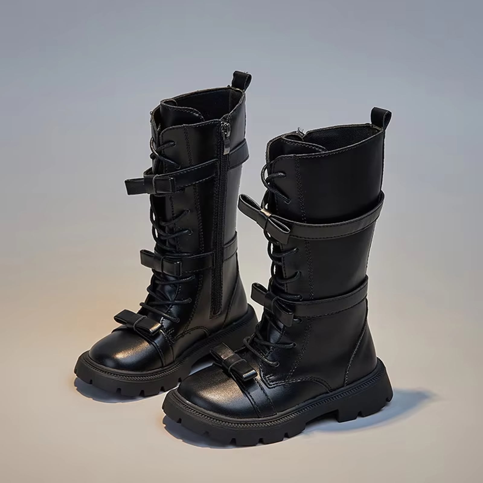 Girls’ Long Boots, Fashion Riding Boot Style with Dual Closure, Perfect ...