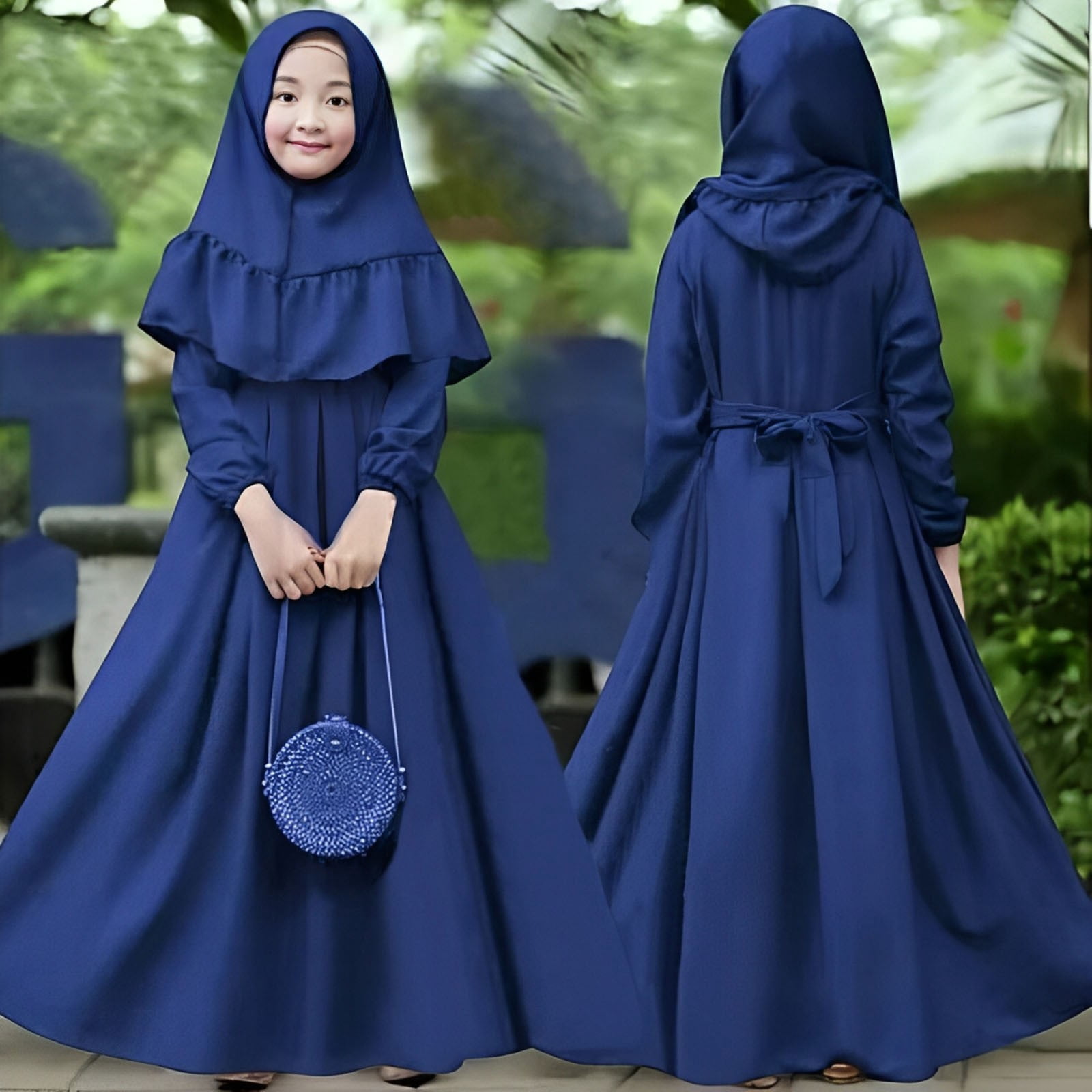 Girls Long Sleeve Dress with Scarf Casual Outfit for Everyday Wear ...