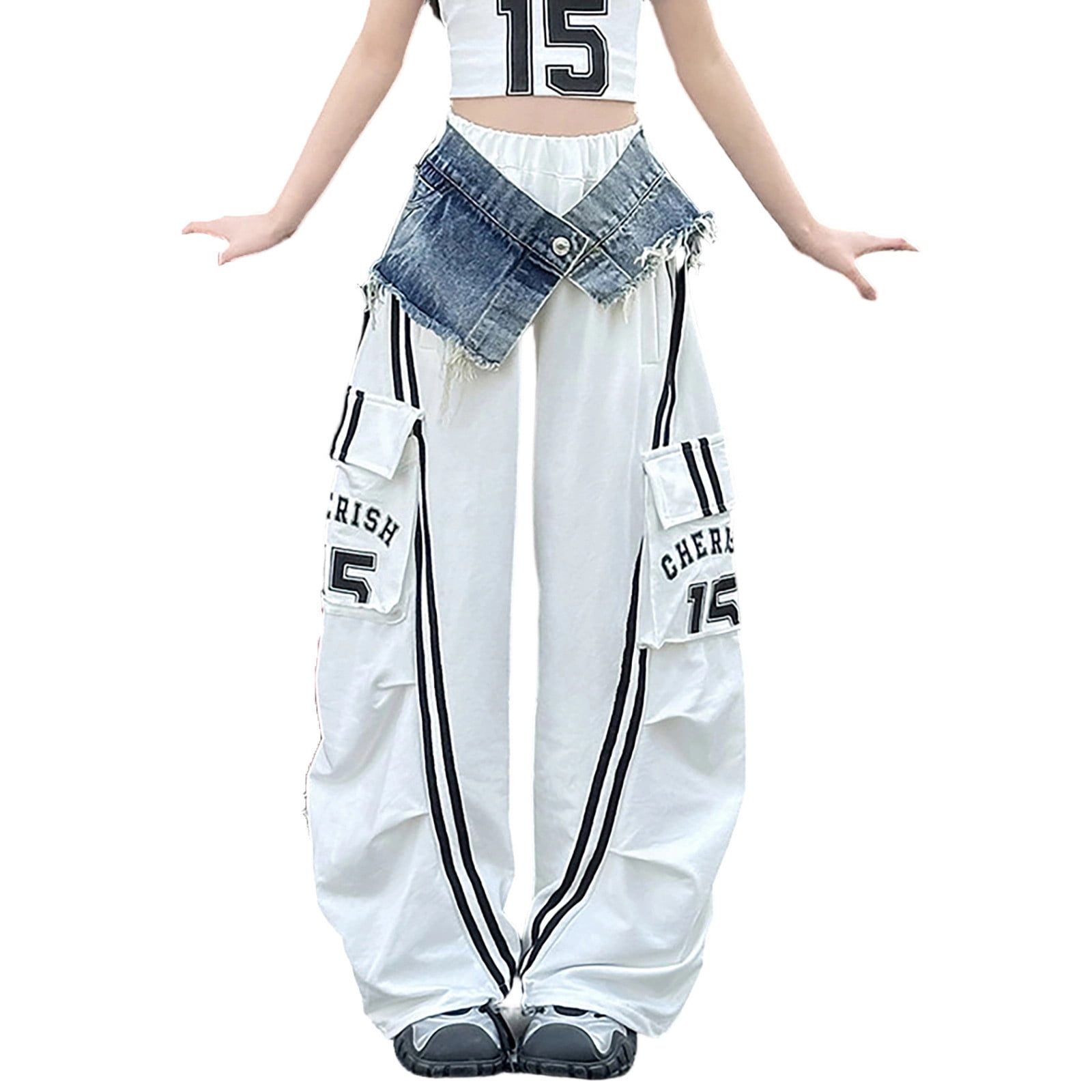 Girls Loose Hip Hop Jazz Dance Pants Relaxed Fit Streetwear Pants Jazz ...