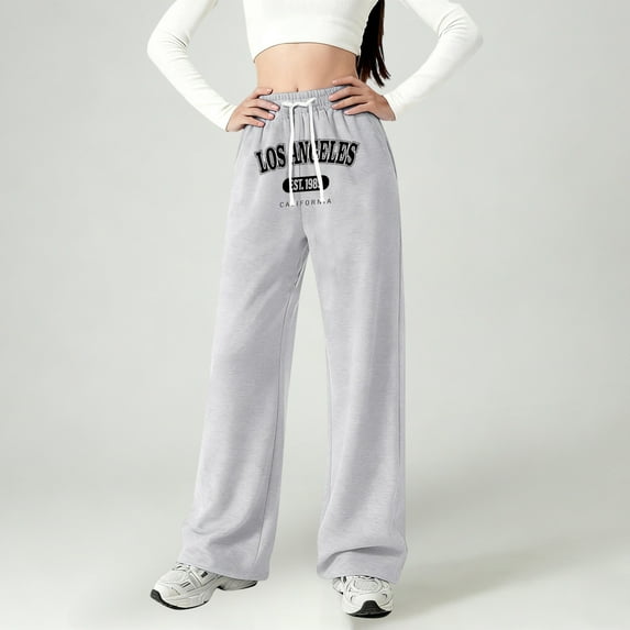 Girls’ "Losangeles" Letter Print Wide-Leg Pants (4-16 Years) – Fashion ...