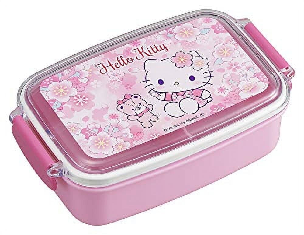Hello Kitty Reusable Kids Lunch Box - Cherry Blossom Design, 500ml ...