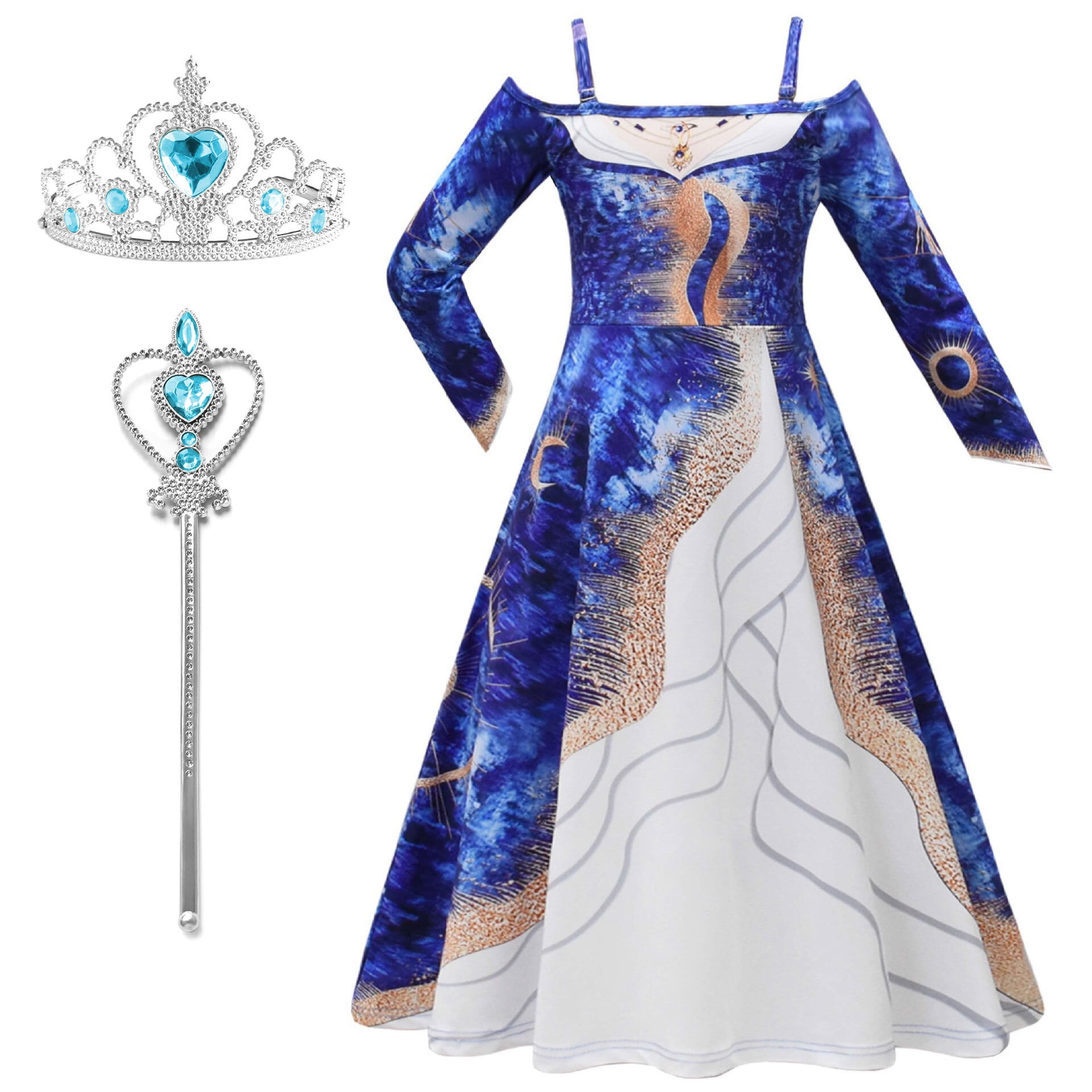 Girls Madame Morrible Costume with Crown Wand Halloween Outfit Fancy ...