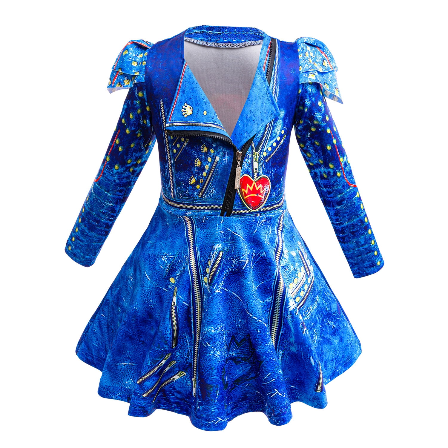 Girls Mal Costume Cosplay Dress Halloween Fancy Outfit - Walmart.com