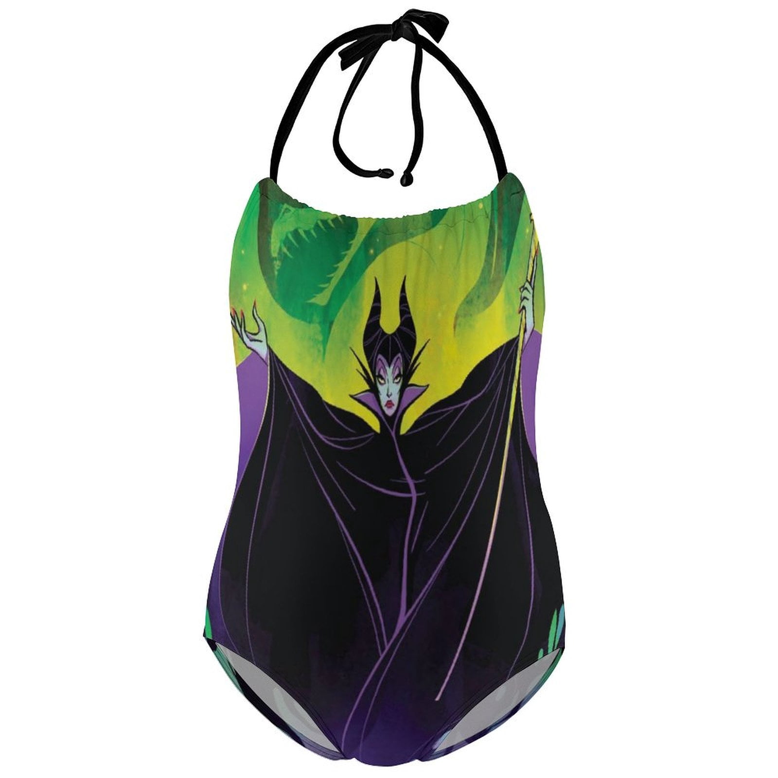 Girls Male-Ficen Bathing Suit One Piece Halter Neck Strap Swimwear ...