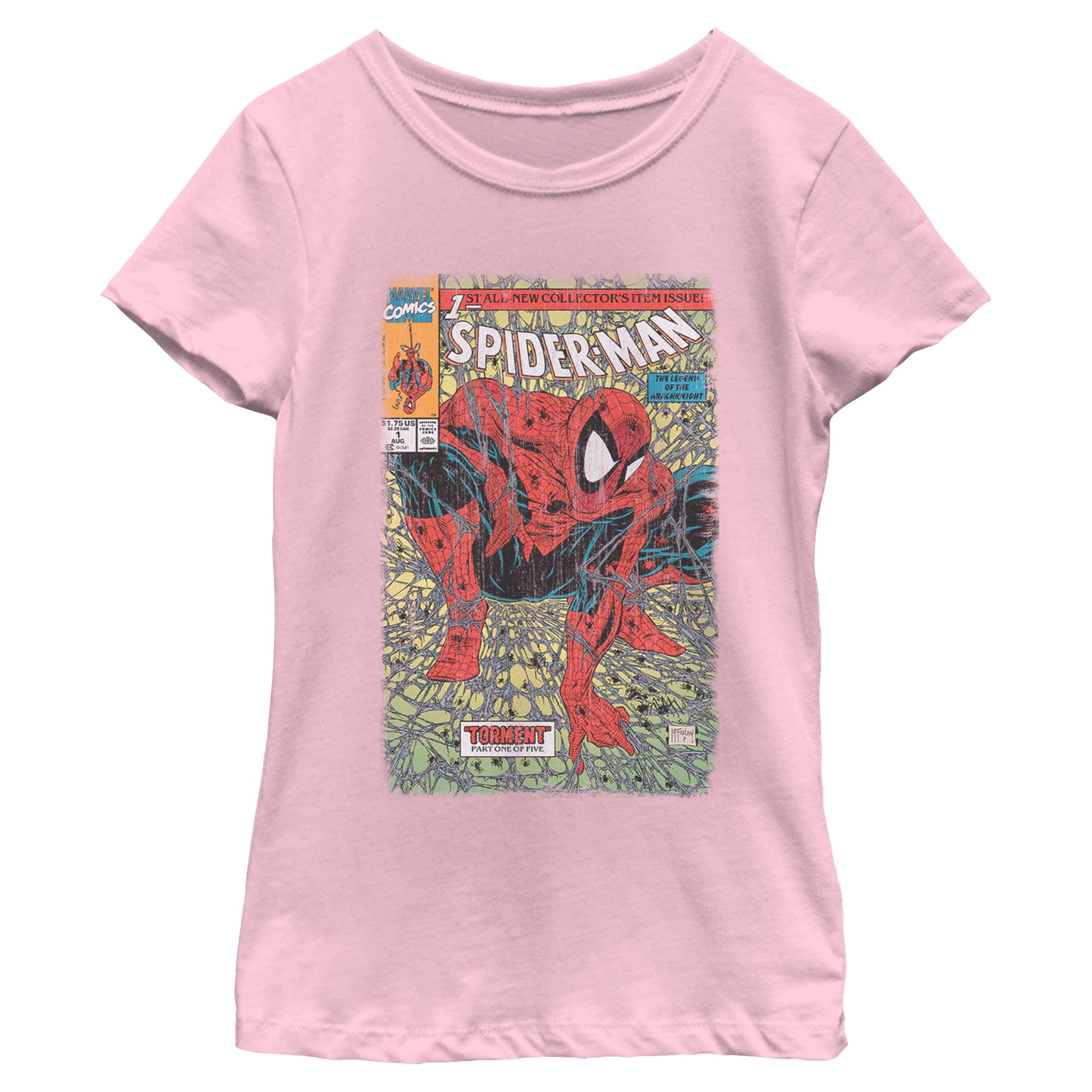 Girls Marvel Spider-Man Torment Comic Cover T Shirt - Walmart.com