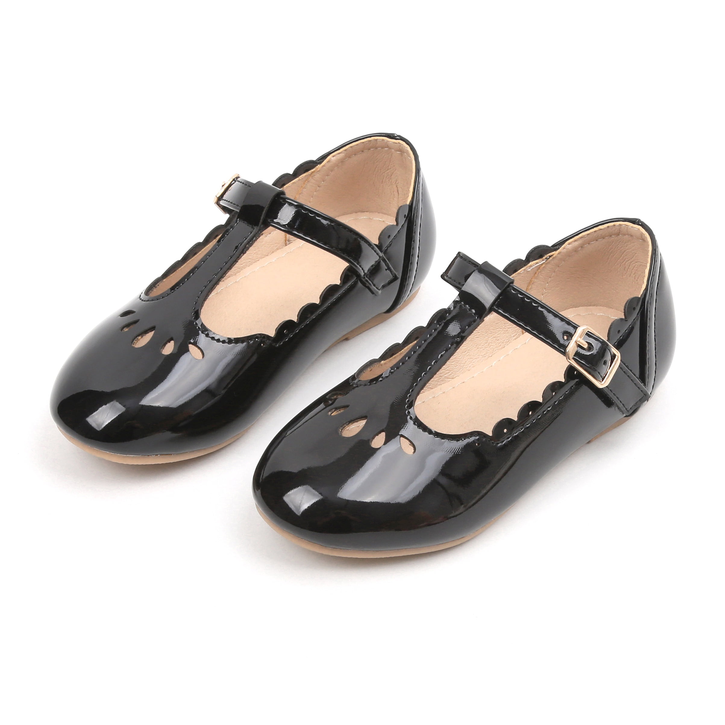 Girls Mary Jane Flats Toddler Kids School Uniform Party Dress Shoes ...