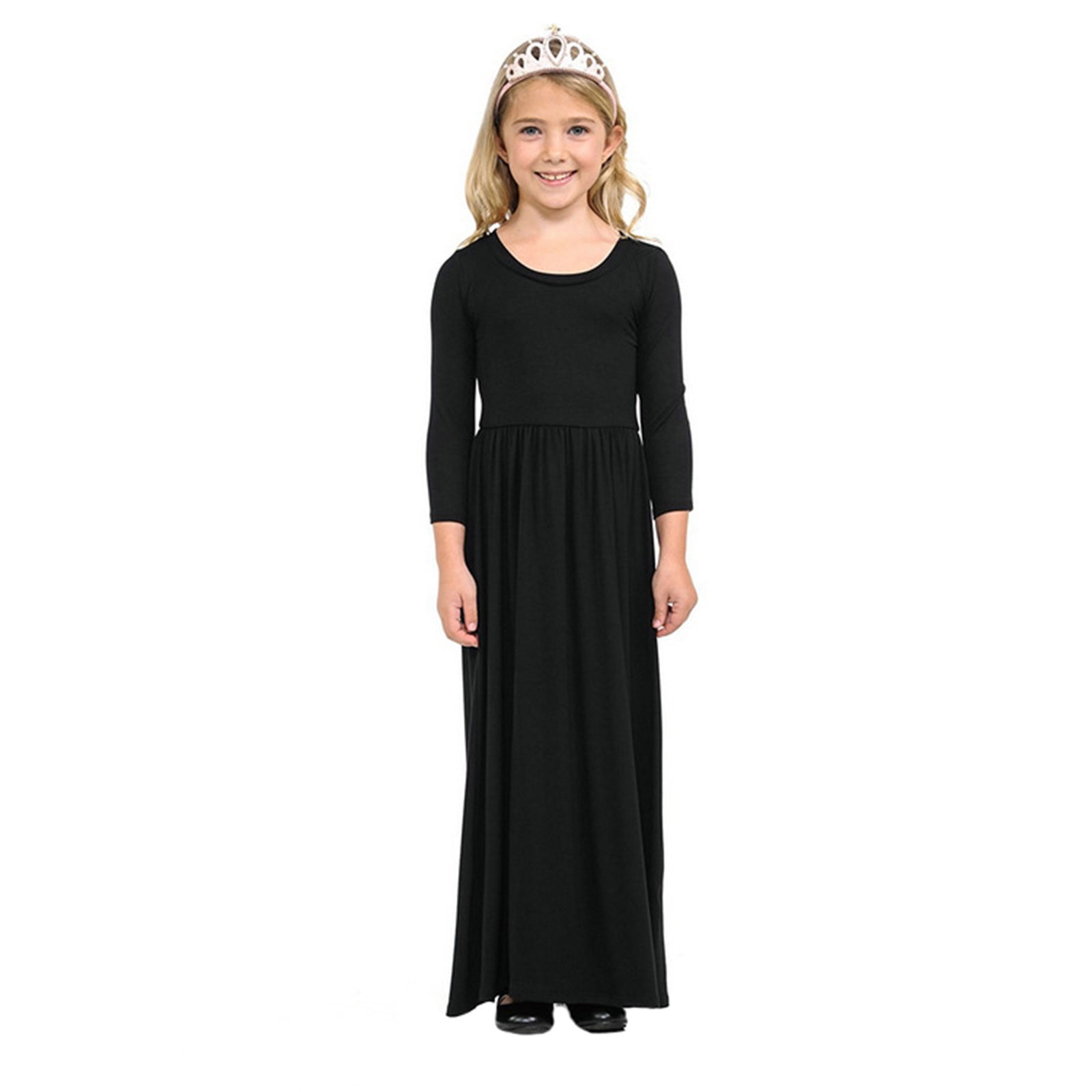 Girls Maxi Dress Casual Holiday Long Dresses Fall Winter Dressses for ...
