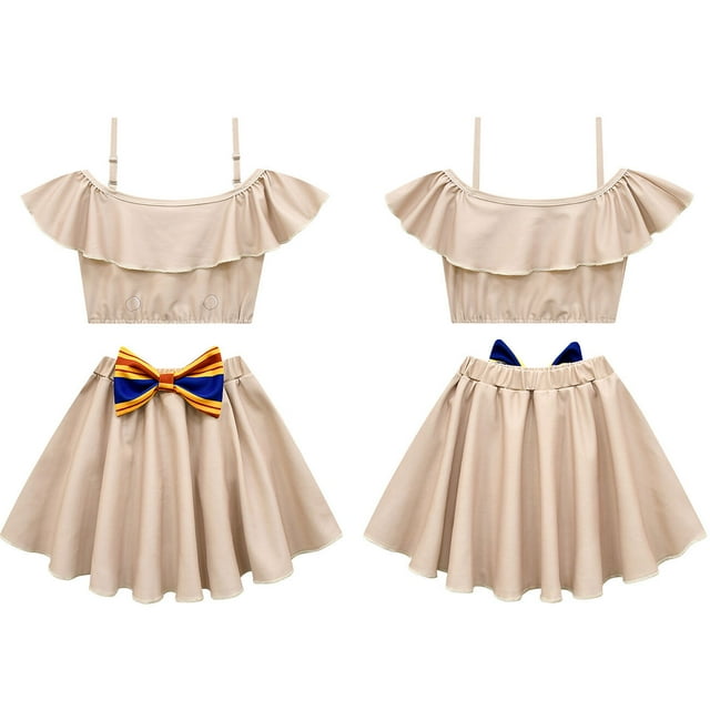 Girls Megan 2 Pieces Swimsuit Two Piece Off Shoulder Bathing Suit ...