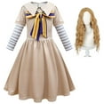 Girls' Megan Doll Cosplay Halloween Costume Dress with Wig & Big ...