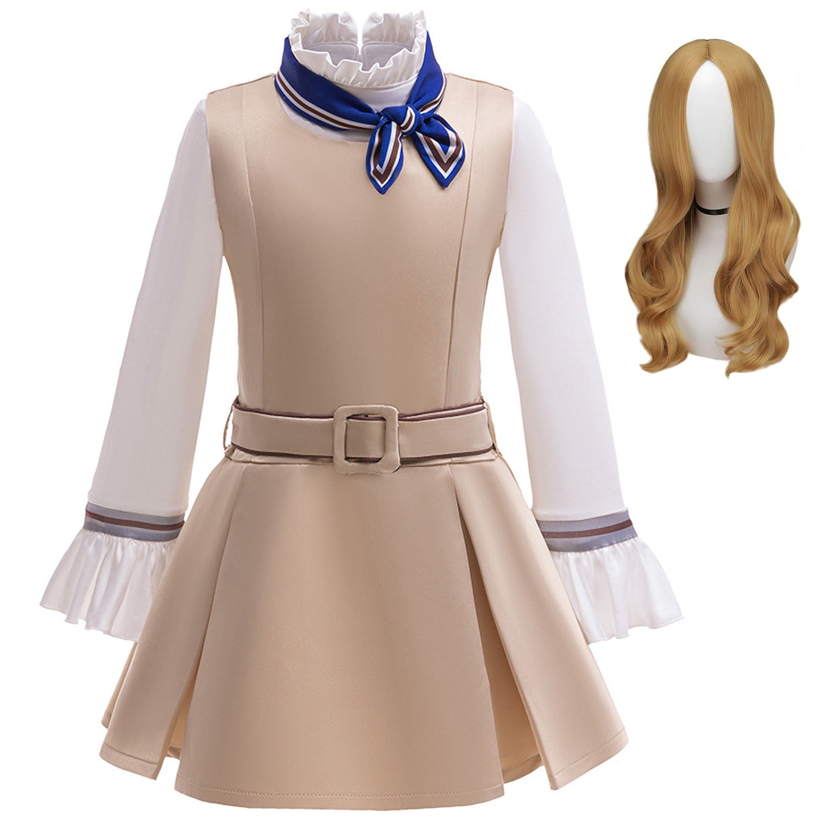 Girls Megan Costume Long Sleeve Halloween Outfit for 3-10Y - Walmart.com