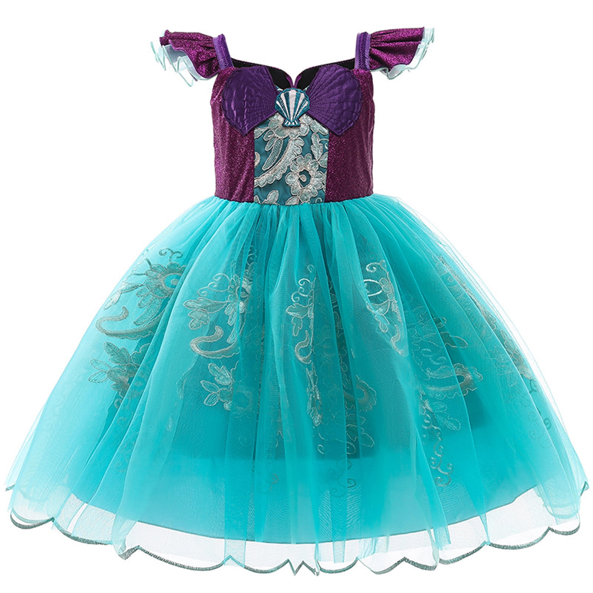 Girls Mermaid Dress Ariel Costume Outfit Playwear Birthday Party ...