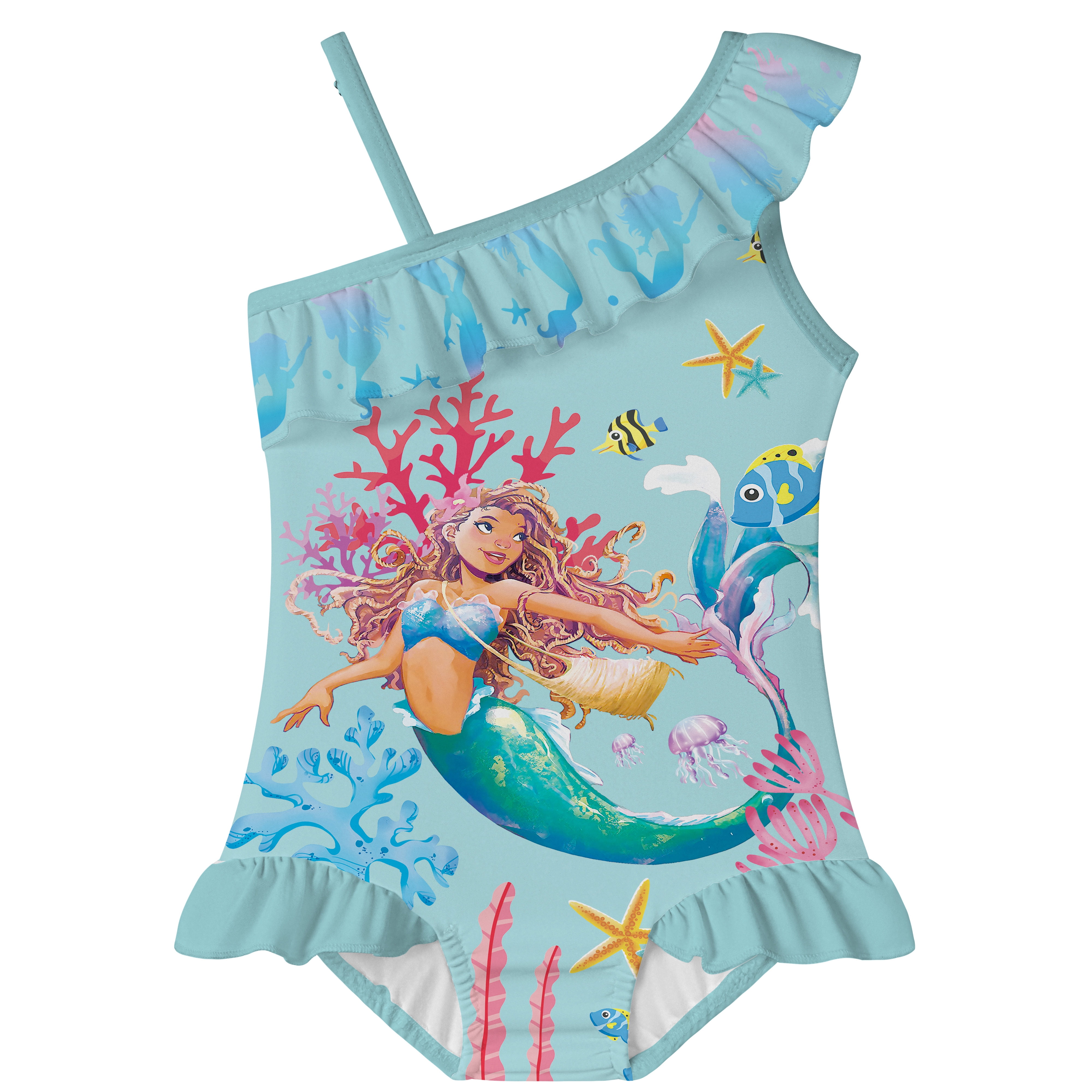 Girls Mermaid One-Piece Swimsuit Bathing Suit - Walmart.com