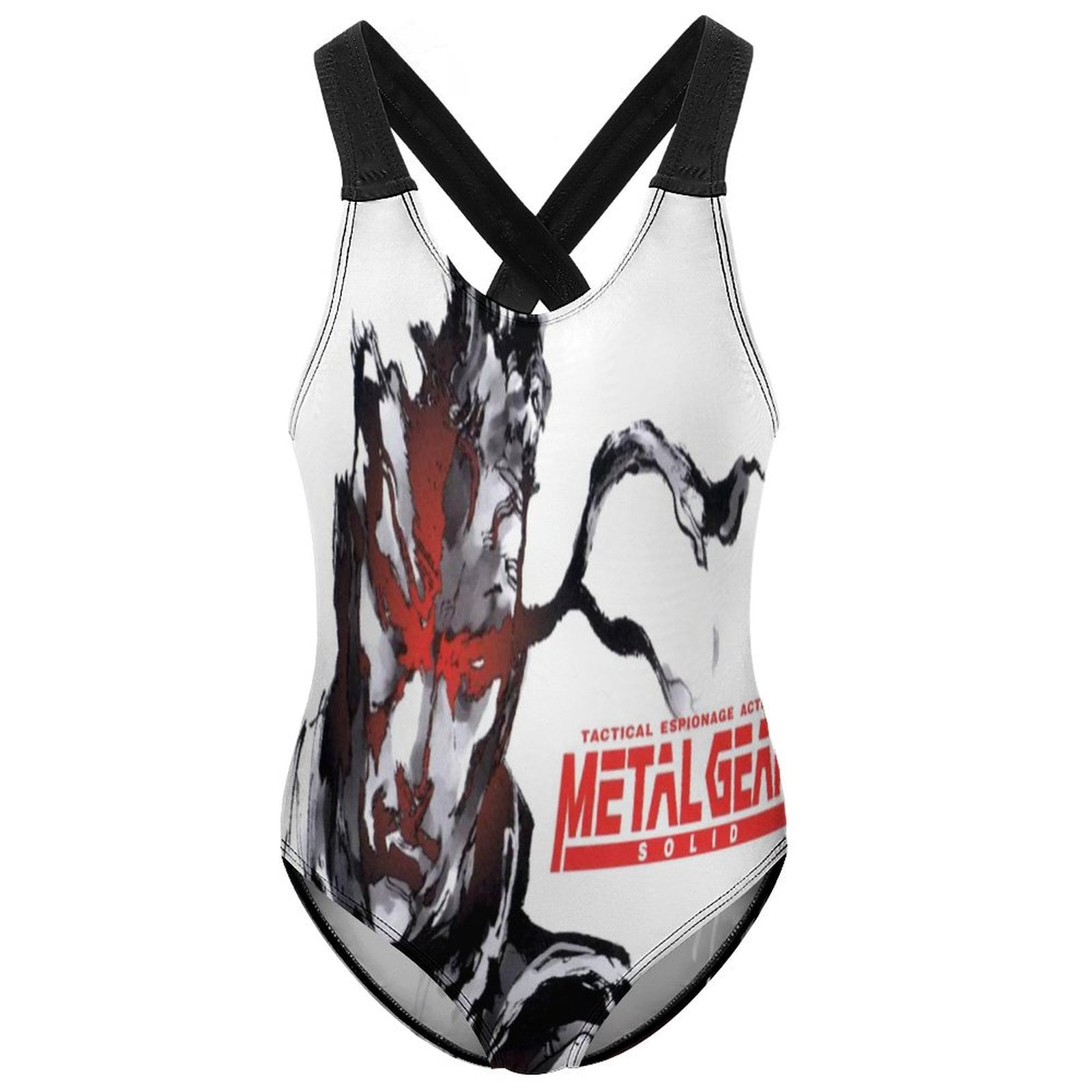 Girls Metal Ge-ar So-lid One Piece Swimsuits Bathing Suits Cross Back ...