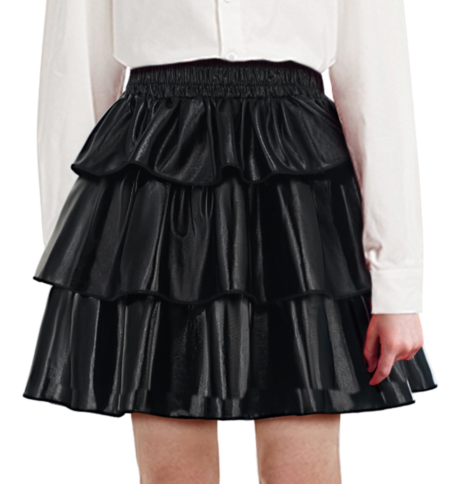 Girls Metallic Tutu Skirts Sparkle Shiny Dance Skirt A-Line Sparkle ...