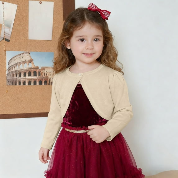 Girls Metallic Yarn Button Knit Cardigan Open Front Jacket Thin ...