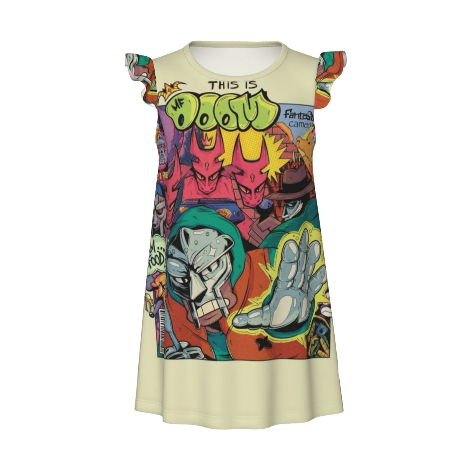 Girls Mf Doom Nightgown Princess Pajama Dresses For Girls Sleepwear ...