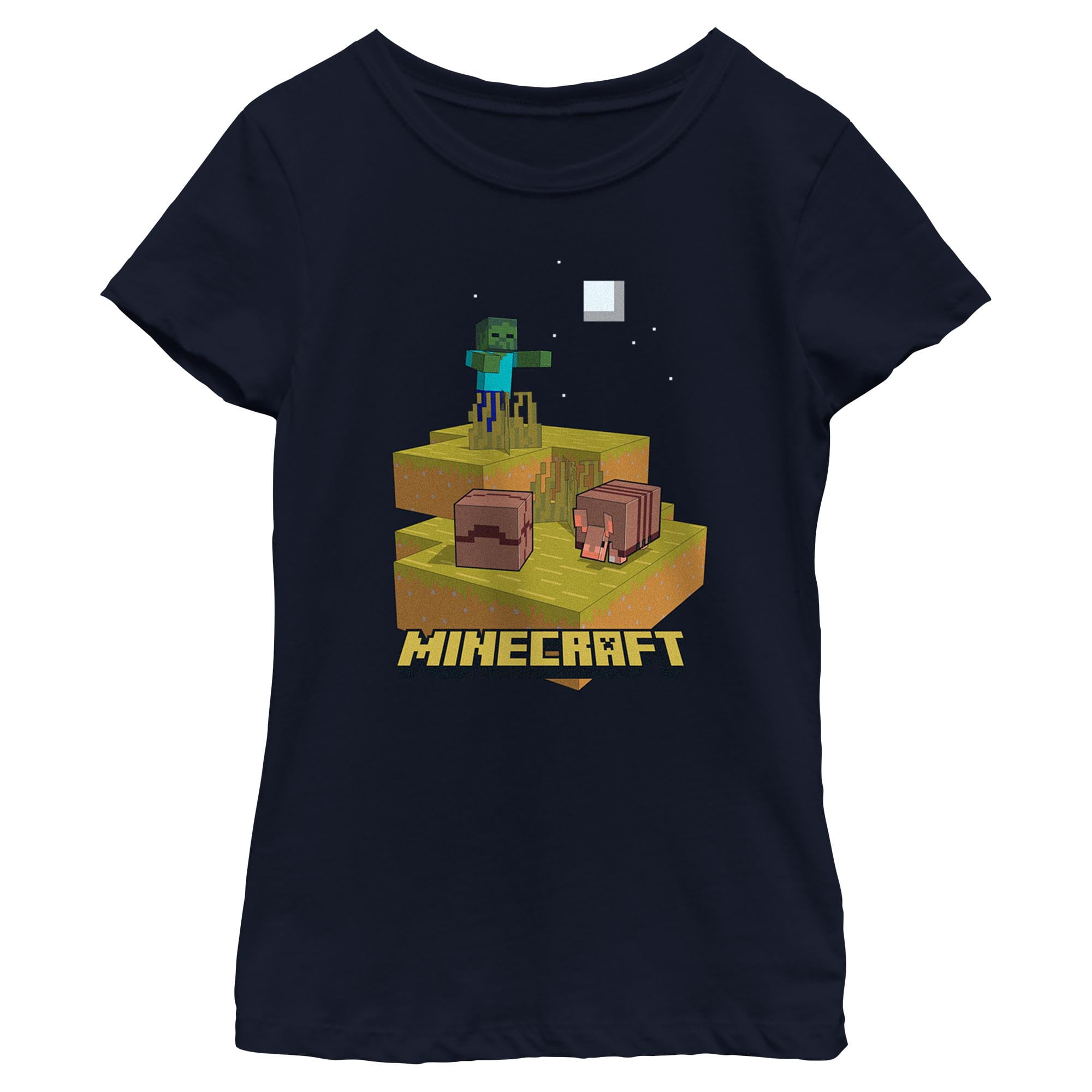 Girls Minecraft Night Armadillo T Shirt - Walmart.com
