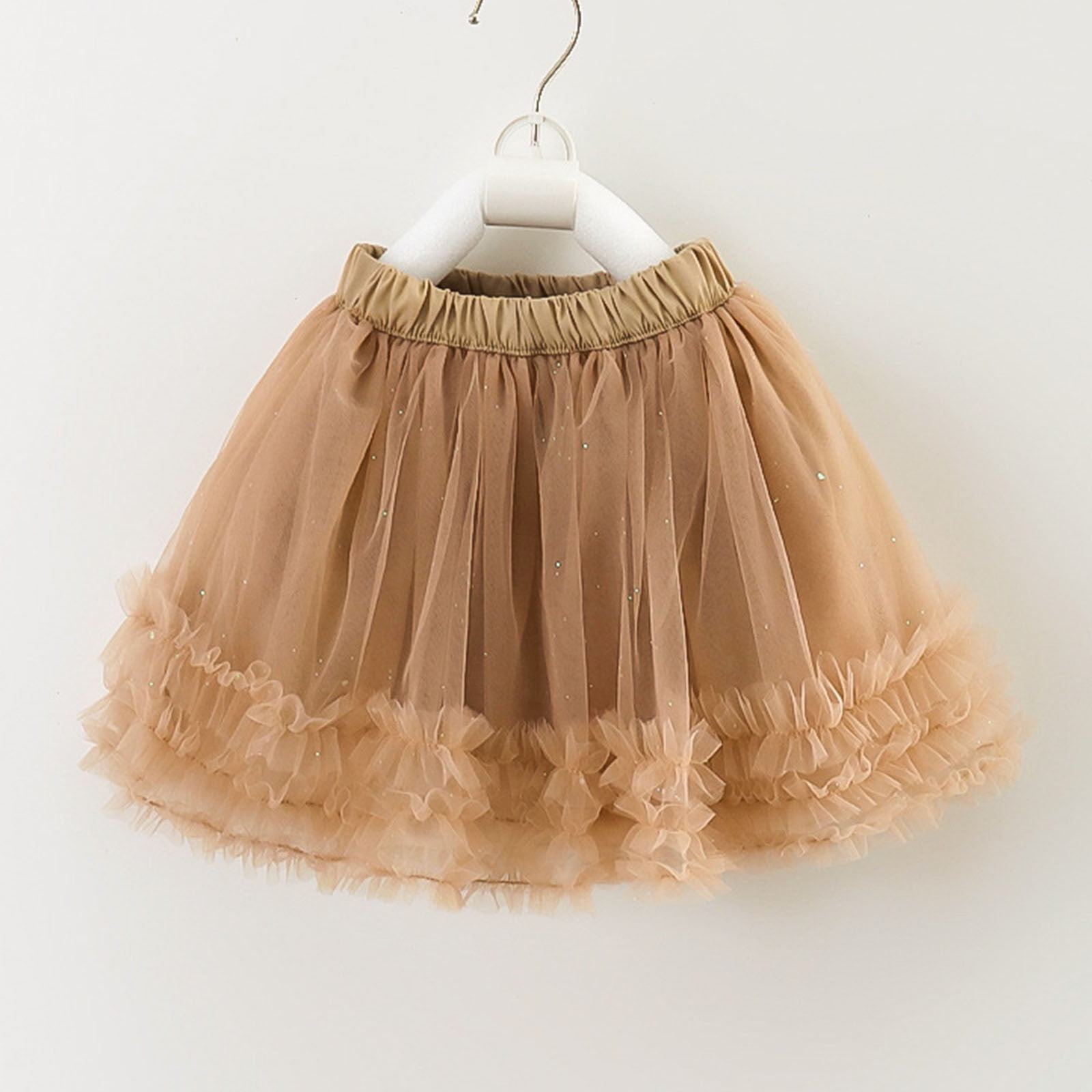 Girls Mini Tutu Skirts Kids Summer Half Mesh Skirt Sparkling Sequins ...