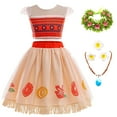Girls Moana Princess Dress Halloween Birthday Outfits Dress Two-Pieces ...