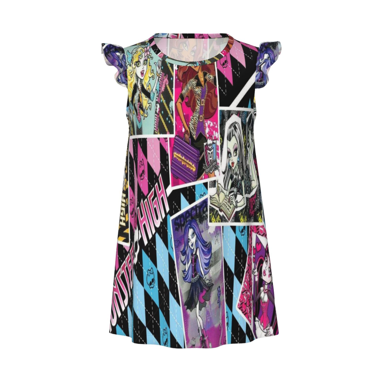Girls Mon-Ster High Nightgowns Pajamas Kids Sleepwear Night Dress Sleep ...