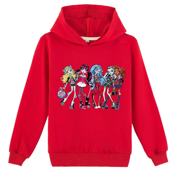 Girls Monster High Graphic Long Sleeve Hoodies-Lightweight Sweatshirt ...