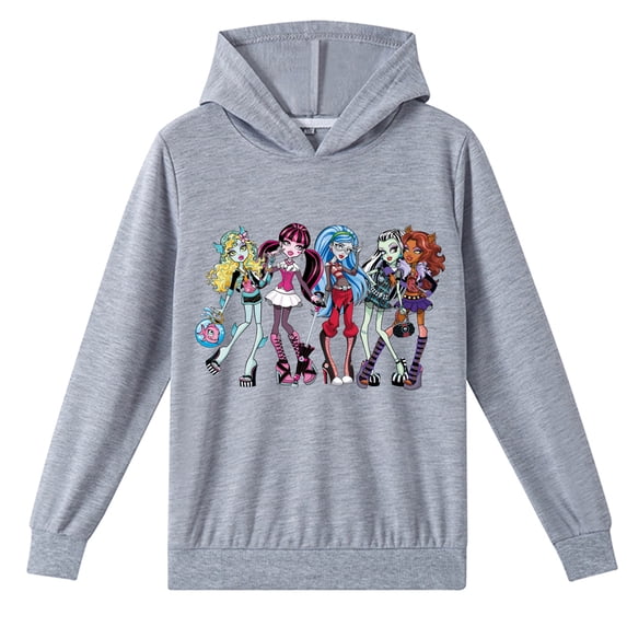 Girls Monster High Graphic Long Sleeve Hoodies-Lightweight Sweatshirt ...
