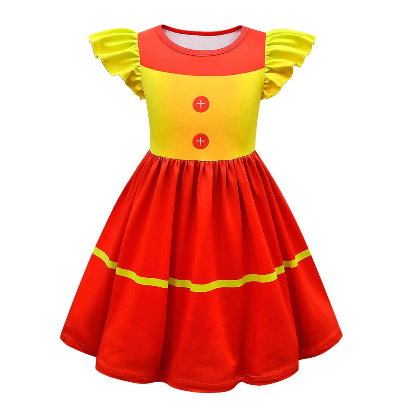 Girls Moon Sun Clown Costume Dress Halloween Cosplay Cartoon Outfits ...