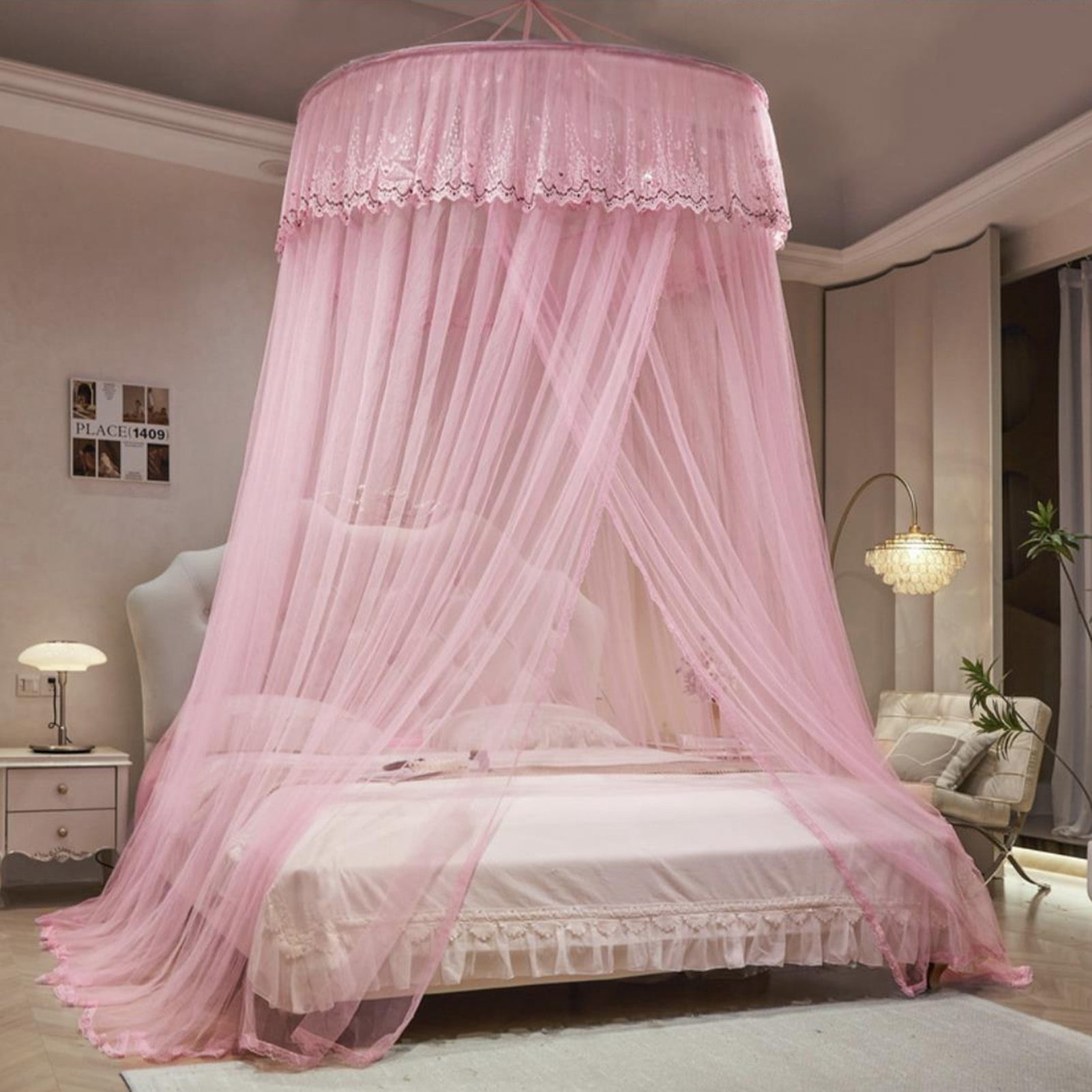 Girls Mosquito Net for Bed Large Dome Hanging Bed Net Curtain Bed ...