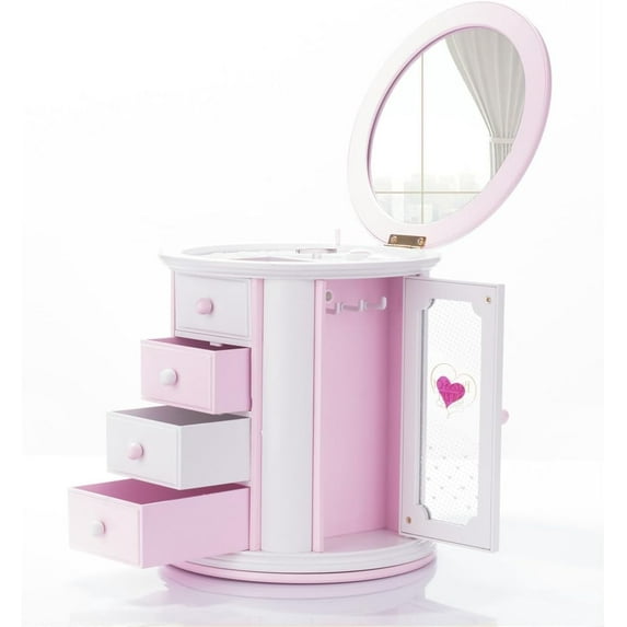 Girls Musical Jewelry Box Necklace Storage Accessories Gifts Cute Kids ...