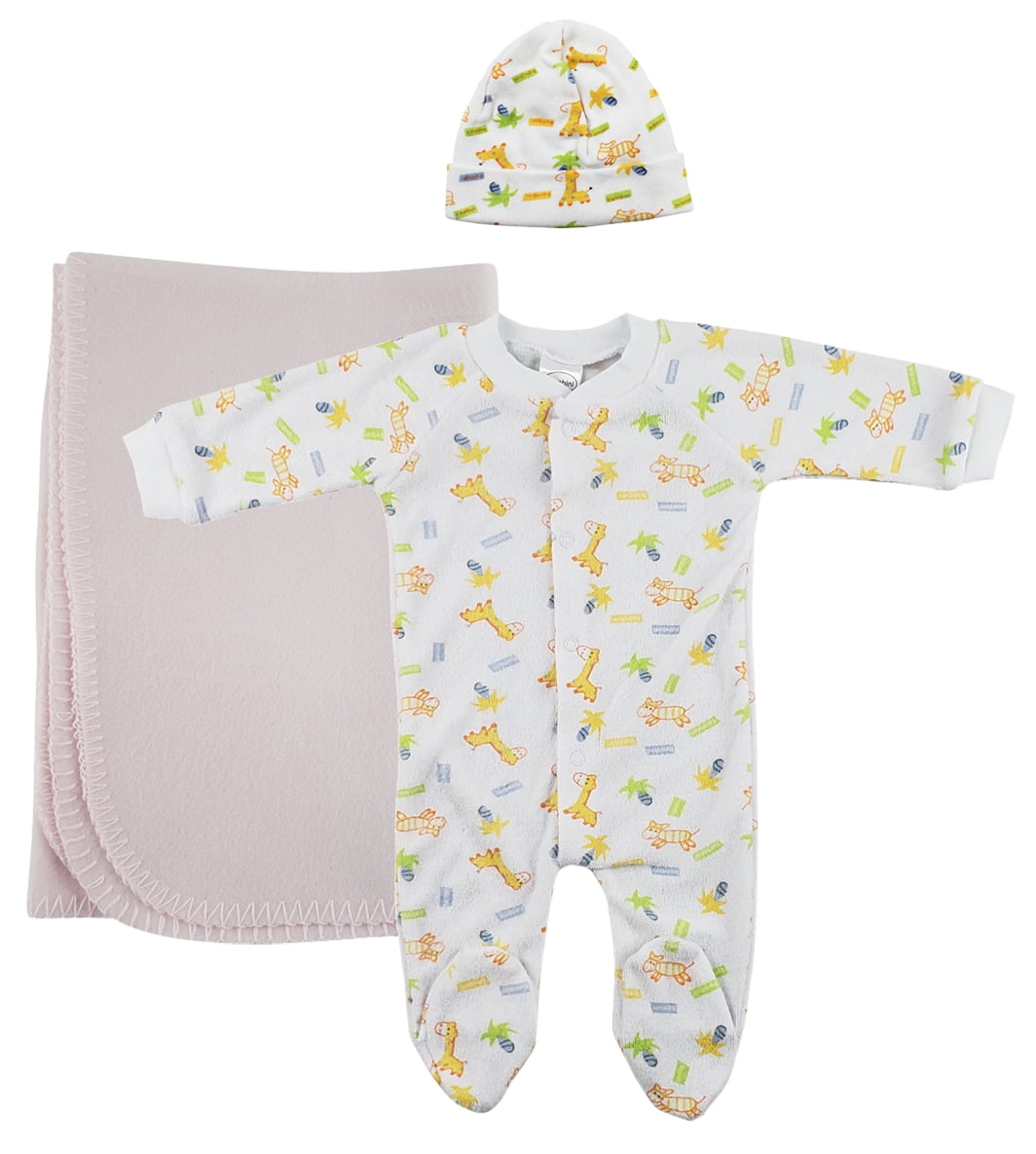 Girls Newborn Baby 3 Pc Layette Sets - Walmart.com
